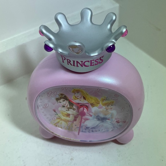 Accessories | Disney Princess Alarm Clock Pink Oval With Crown Works 1 ...